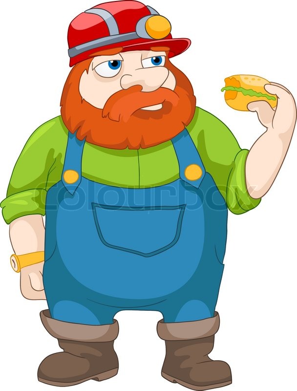 Cartoon Character Cheerful Chubby Men. ... | Stock vector | Colourbox