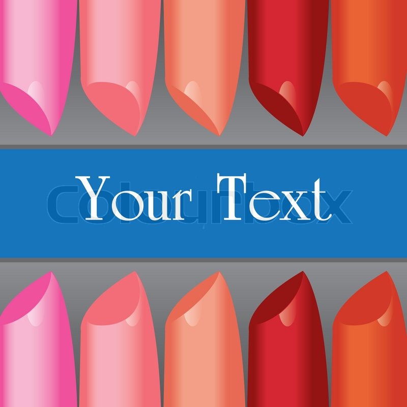 Vector colorful lipstick label board | Stock vector | Colourbox