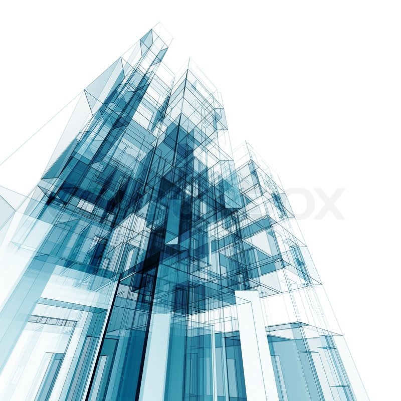 Abstract building. Architecture design and model my own | Stock Photo ...