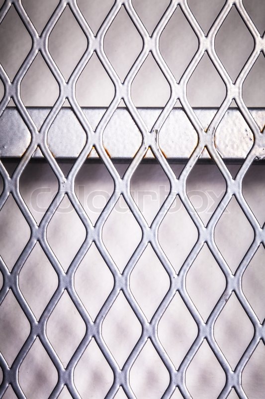 Close up of metal net | Stock image | Colourbox