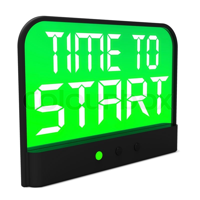 Time To Start Message Showing Beginning ... | Stock image | Colourbox