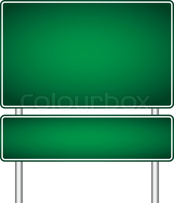 Green Highway Sign Vector