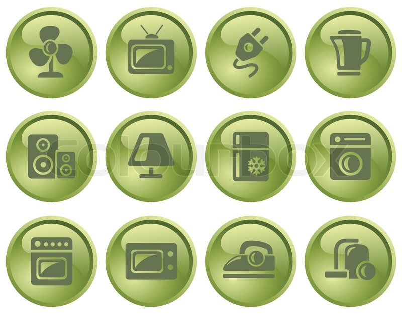 Home electronics button set | Stock vector | Colourbox