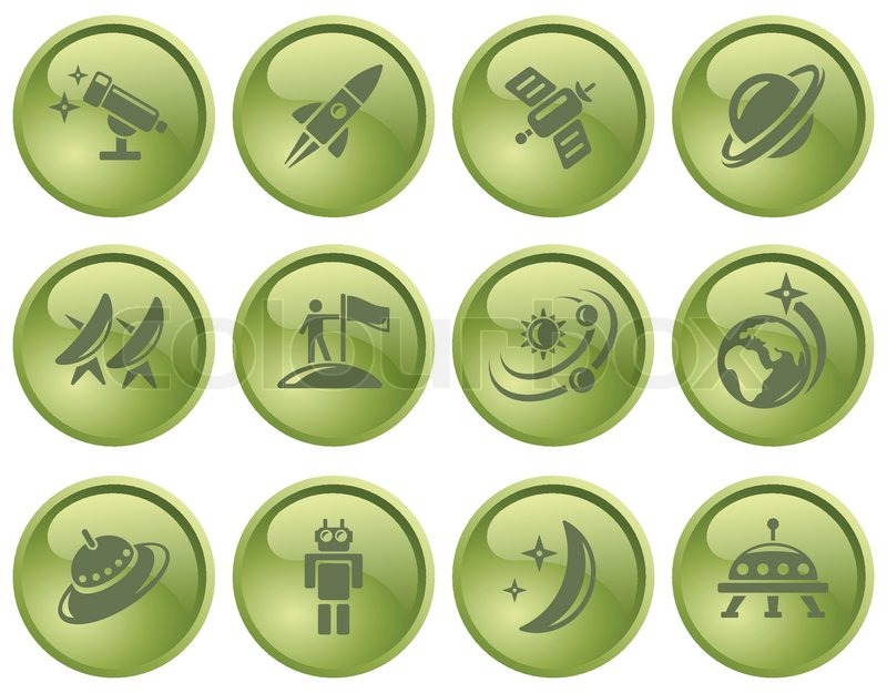 Space button set | Stock vector | Colourbox