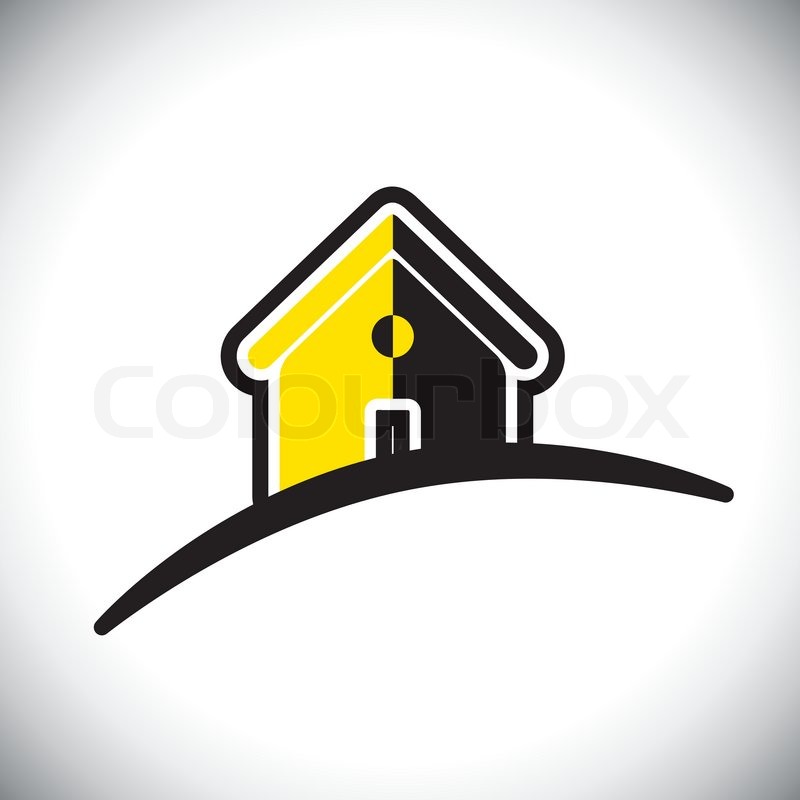 Abstrakte Wohn househome iconsymbol - ... | Stock-Vektor | Colourbox