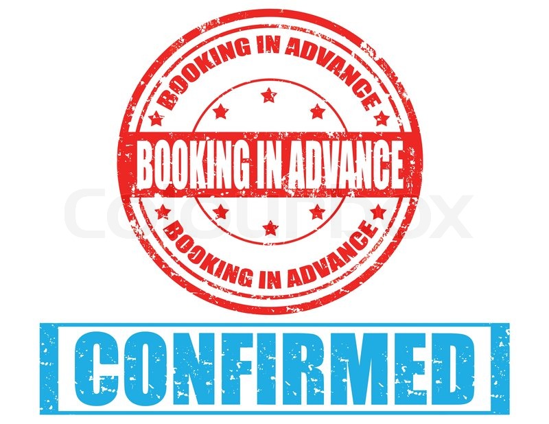 Booking in advance-stamp | Stock Vector | Colourbox