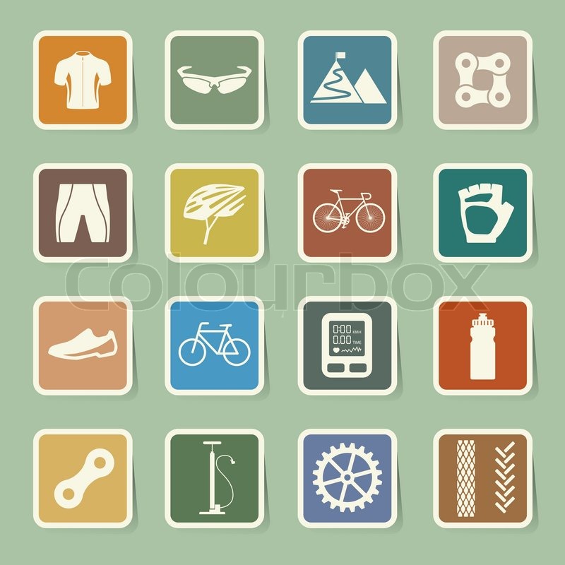 Fahrrad -Icons | Stock-Vektor | Colourbox