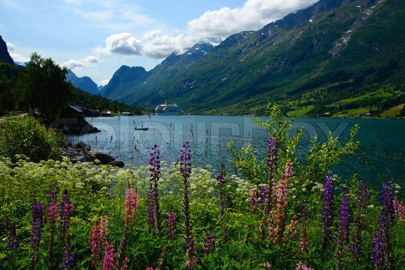 A typical scene from the Norwegian ... | Stock image | Colourbox