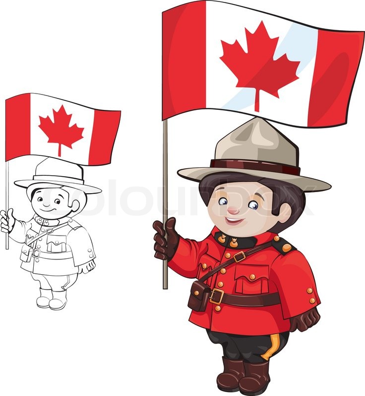 Cartoon Canadian Flag