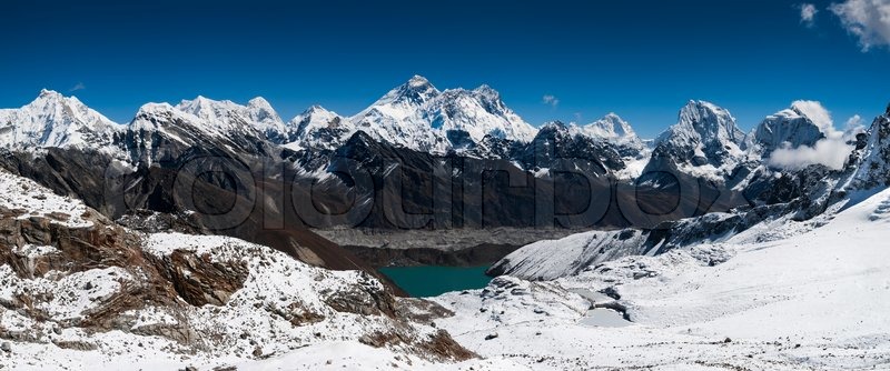 Panoramablick von Himalaya Gipfel : ... | Stock Bild | Colourbox