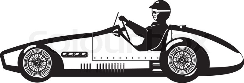 Vector illustration of retro formula 1 ... | Stock vector | Colourbox