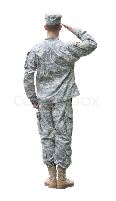 US Army soldier in Saluting position. ... | Stock image | Colourbox