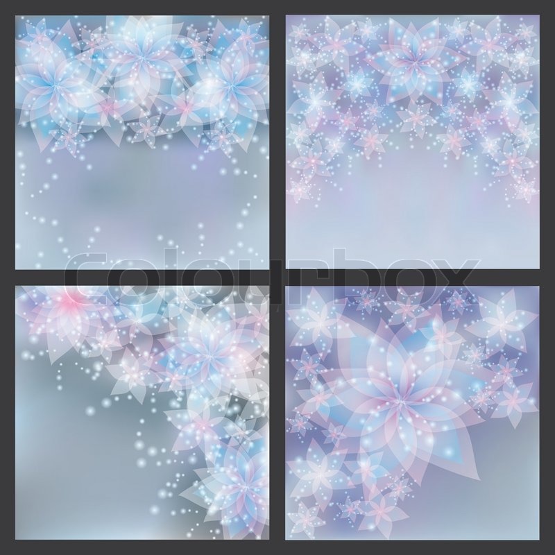 Set of silver backgrounds with ... | Stock Vector | Colourbox