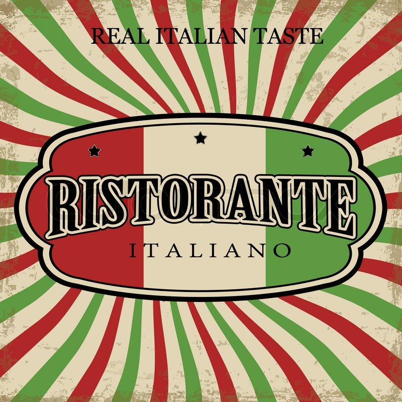 Italian Restaurant vintage poster | Stock-Vektor | Colourbox