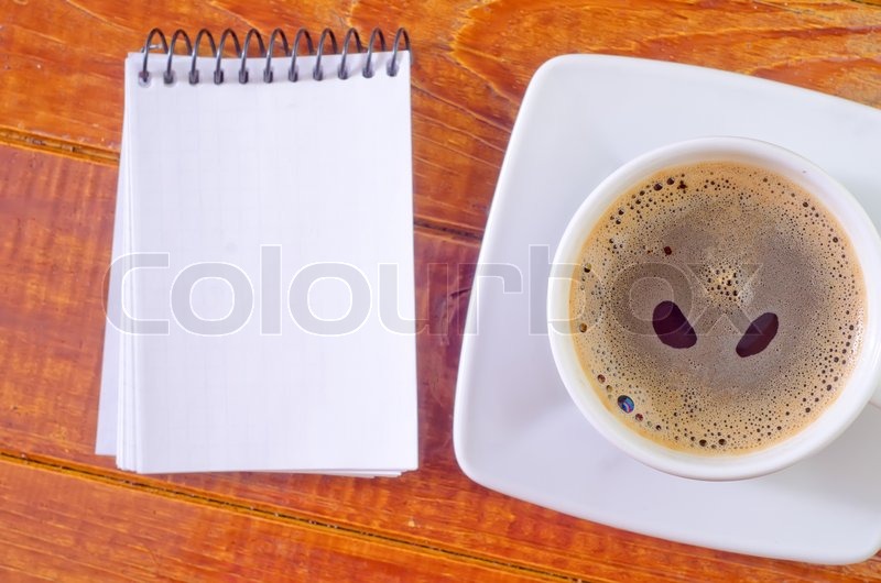 Coffee and note | Stock image | Colourbox