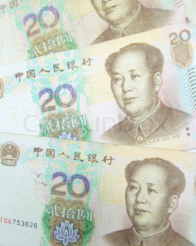 20 Yuan bills background, China | Stock image | Colourbox