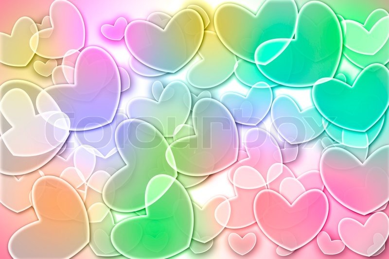 Bokeh heart colorful background | Stock image | Colourbox