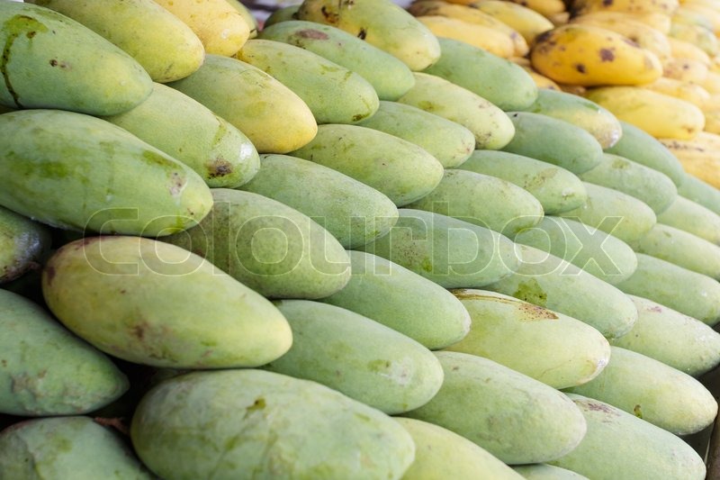 Group of mango fruit on local ... | Stock image | Colourbox