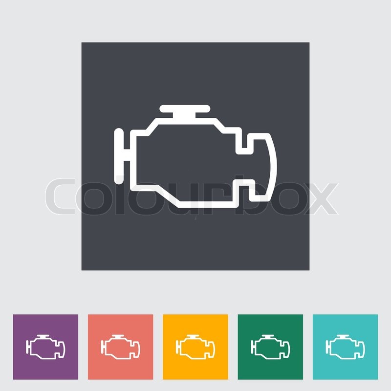 Engine. Single flat icon. Vector ... | Stock vector | Colourbox