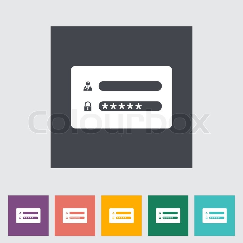 Login flat icon. Vector illustration. | Stock vector | Colourbox