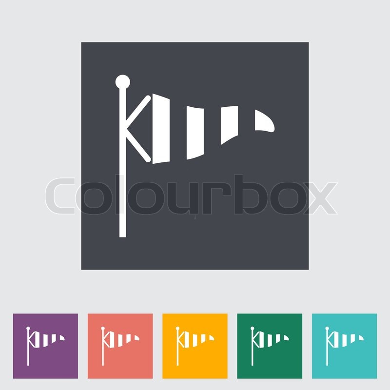 Wind Speed Flag flat icon. Vector ... | Stock Vector | Colourbox