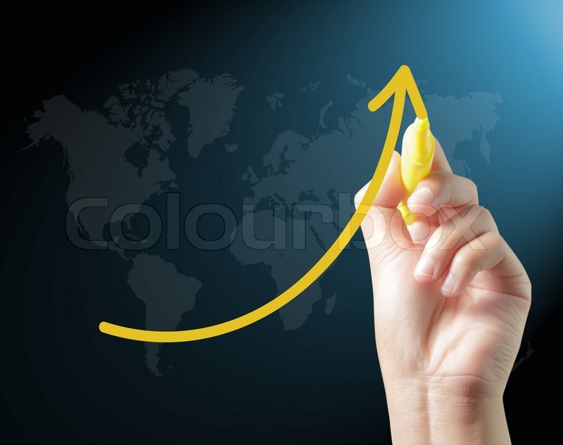 Hand-Zeichnung ein Pfeil | Stock Bild | Colourbox