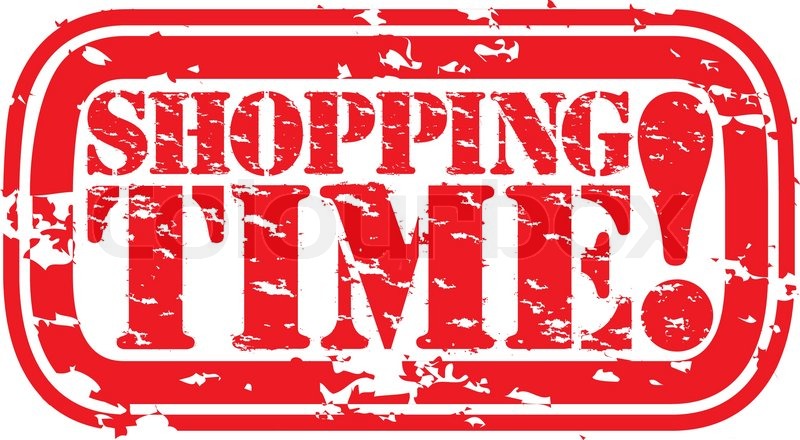 Grunge shopping time rubber stamp, ... | Stock vector | Colourbox