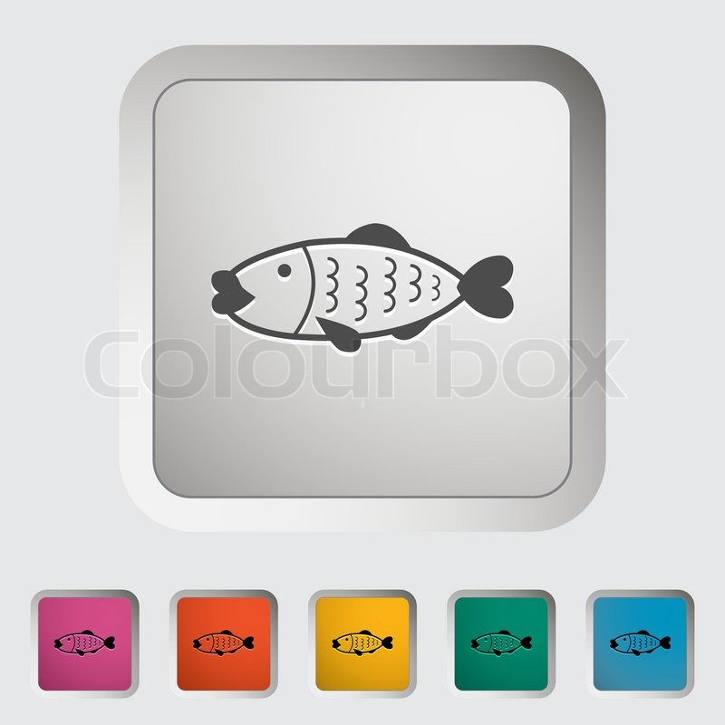 Fisk ikon | Stock vektor | Colourbox