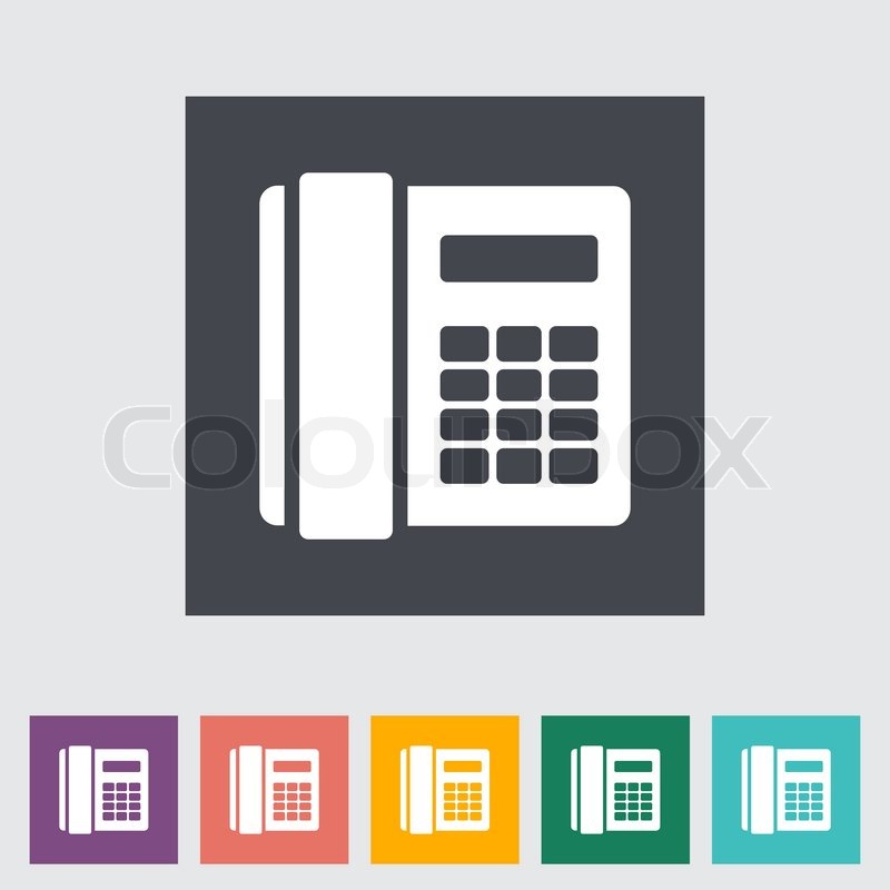 Phone single flat icon. Vector ... | Stock vector | Colourbox