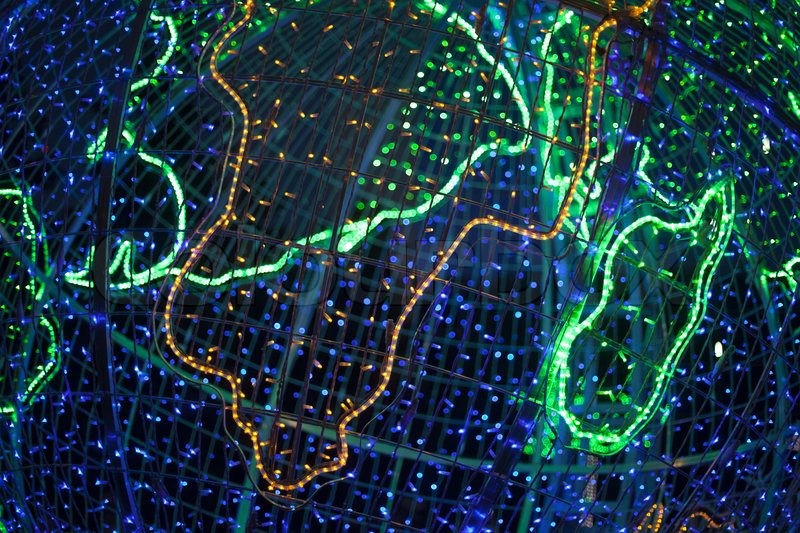 Image of a light blue world map | Stock image | Colourbox