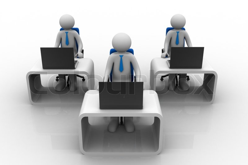 3d people IT team work | Stock image | Colourbox