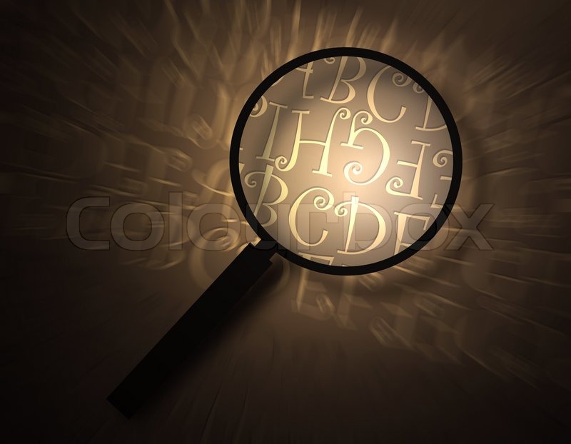Close up of Magnifying glass, 2D ... | Stock Photo | Colourbox