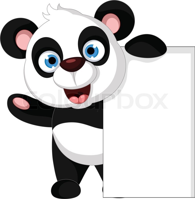 Vector illustration of panda cartoon ... | Stock vector | Colourbox