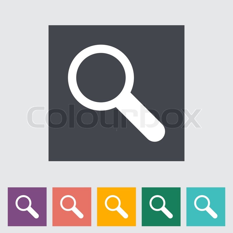 Suchen einzigen flachen icon | Stock-Vektor | Colourbox