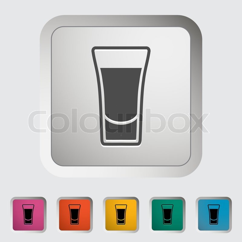 Shot drink. Single icon. Vector ... | Stock vector | Colourbox