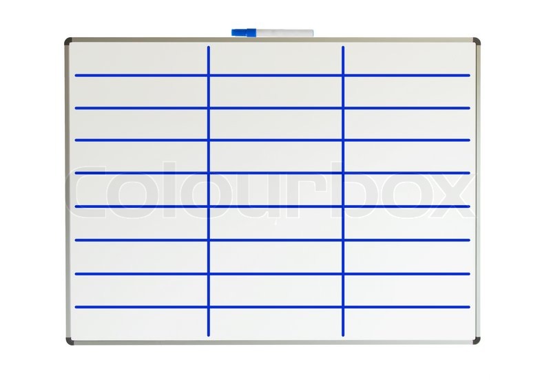 Whiteboard with lines drawn on it, ... | Stock image | Colourbox