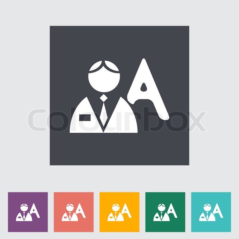 Person single flat icon. Vector ... | Stock vector | Colourbox