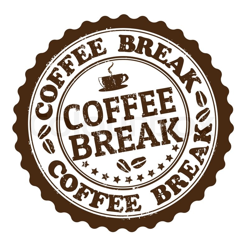 Coffee break grunge rubber stamp on ... | Stock-Vektor | Colourbox