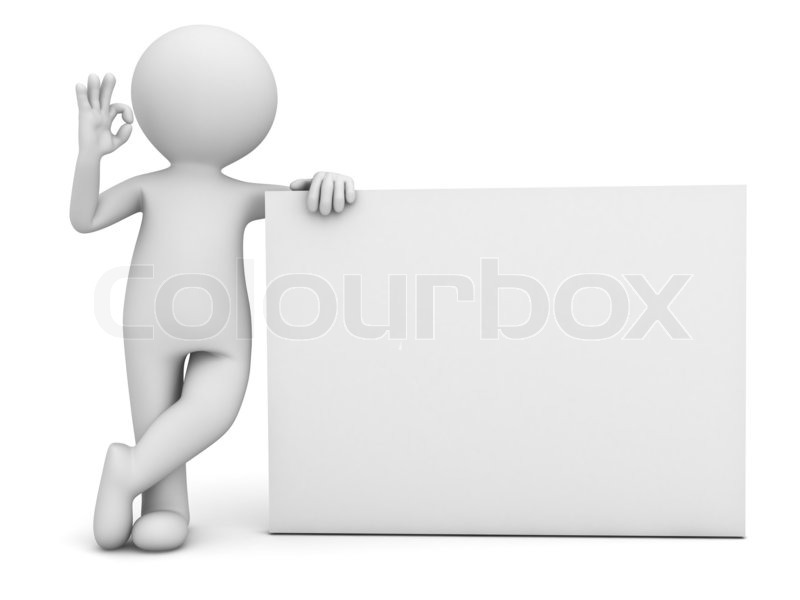 3d man showing okay hand sign with ... | Stock image | Colourbox