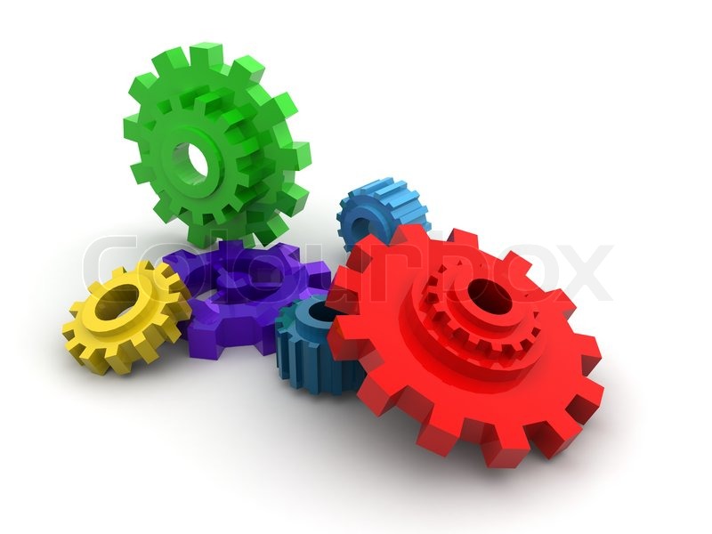 Colorful Gear wheels | Stock image | Colourbox