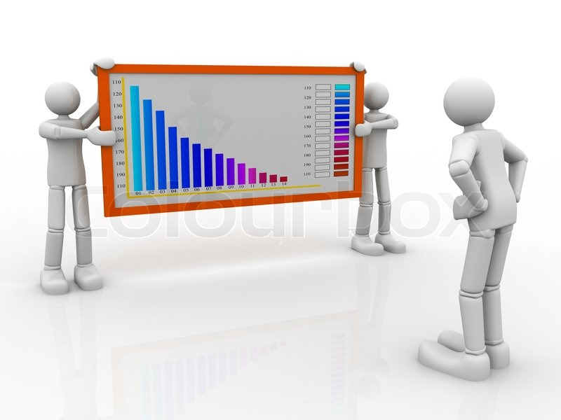 Business presentation, two people ... | Stock Photo | Colourbox