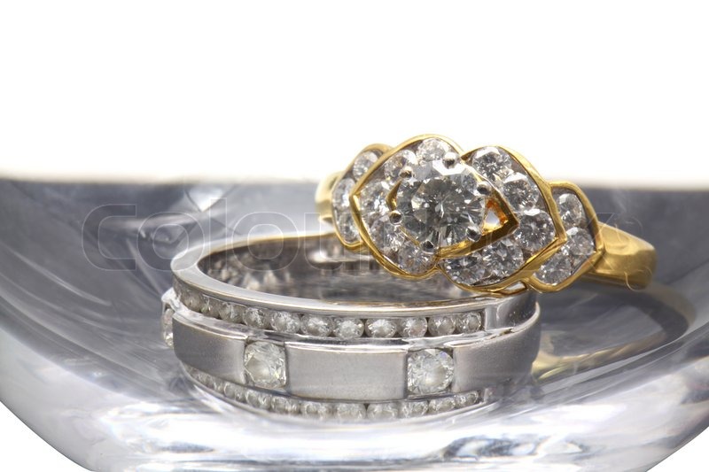Couples of Diamond Luxury Wedding Ring ... | Stock image | Colourbox