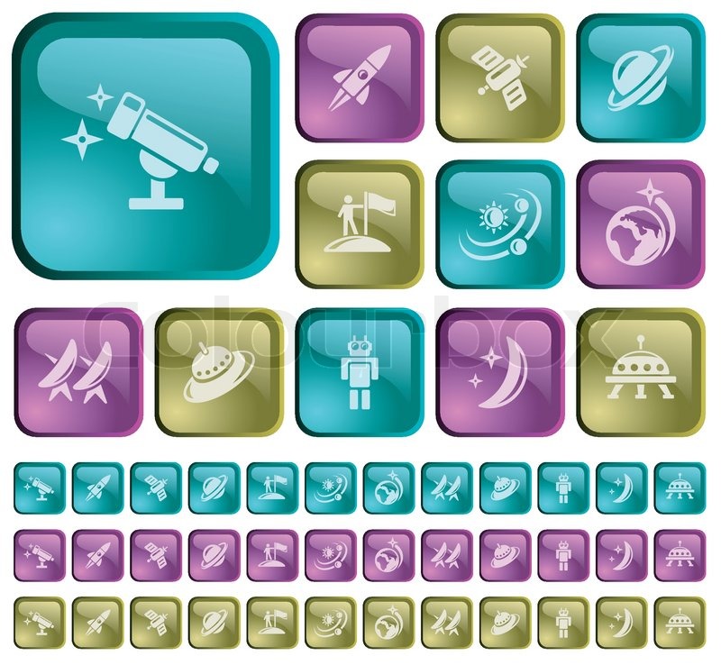 Space button set | Stock vector | Colourbox