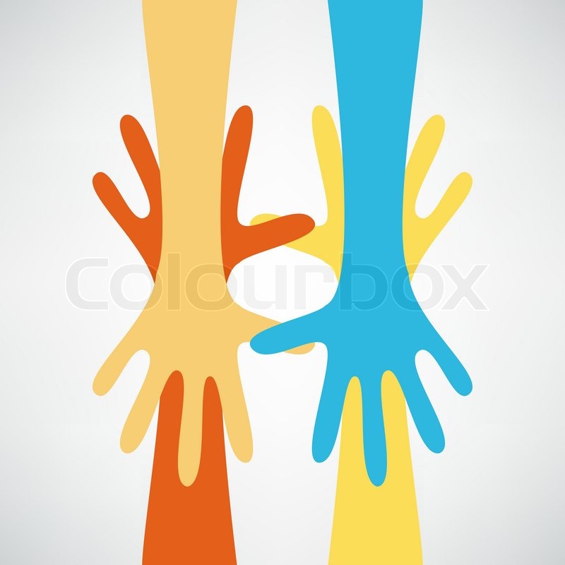 Hands connecting | Stock vector | Colourbox