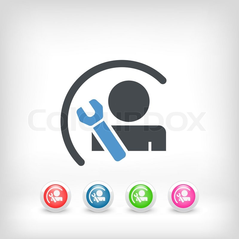 Worker concept symbol icon | Stock vector | Colourbox