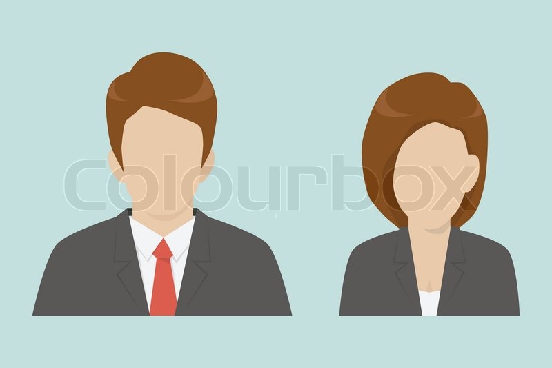 Male And Female Business Icons Design Stock Vector Colourbox
