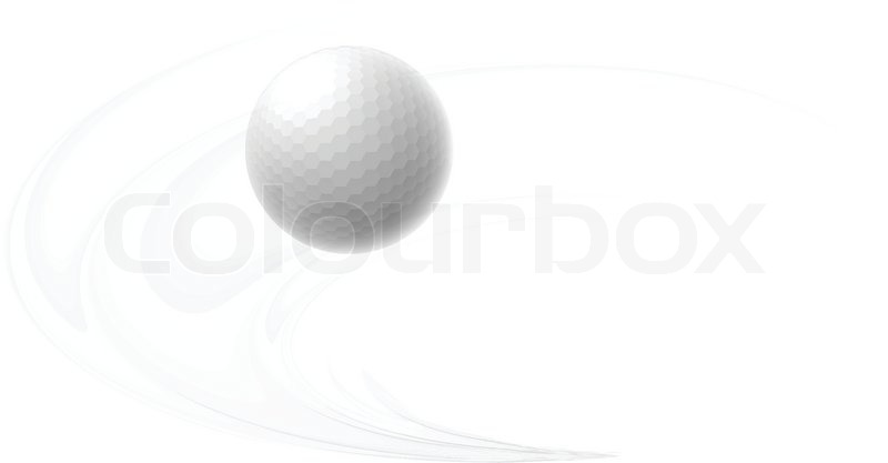 Golf ball is flying in the air. Vector ... | Stock vector | Colourbox