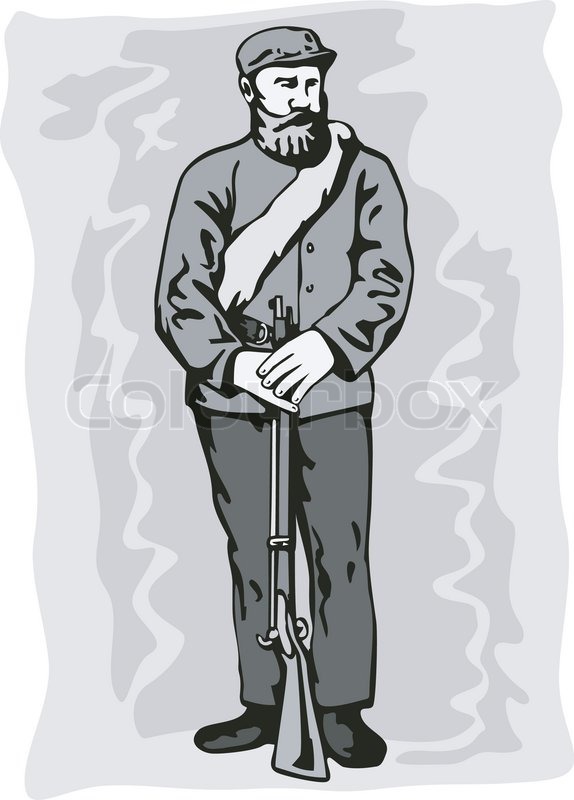 Illustration of Civil War soldier ... | Stock vector | Colourbox