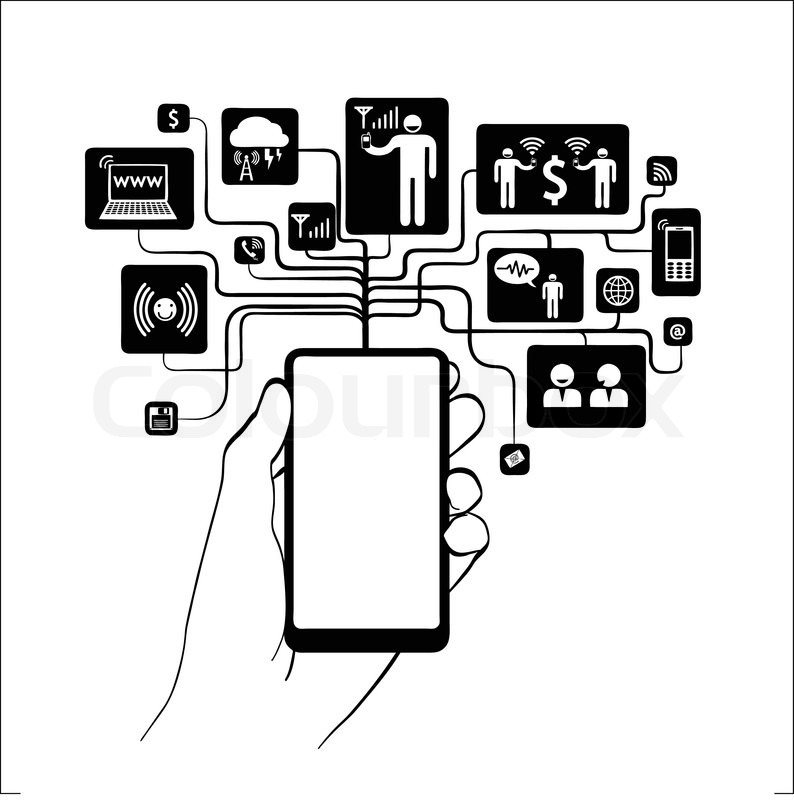 Ikon, digital, teknologi | Stock vektor | Colourbox