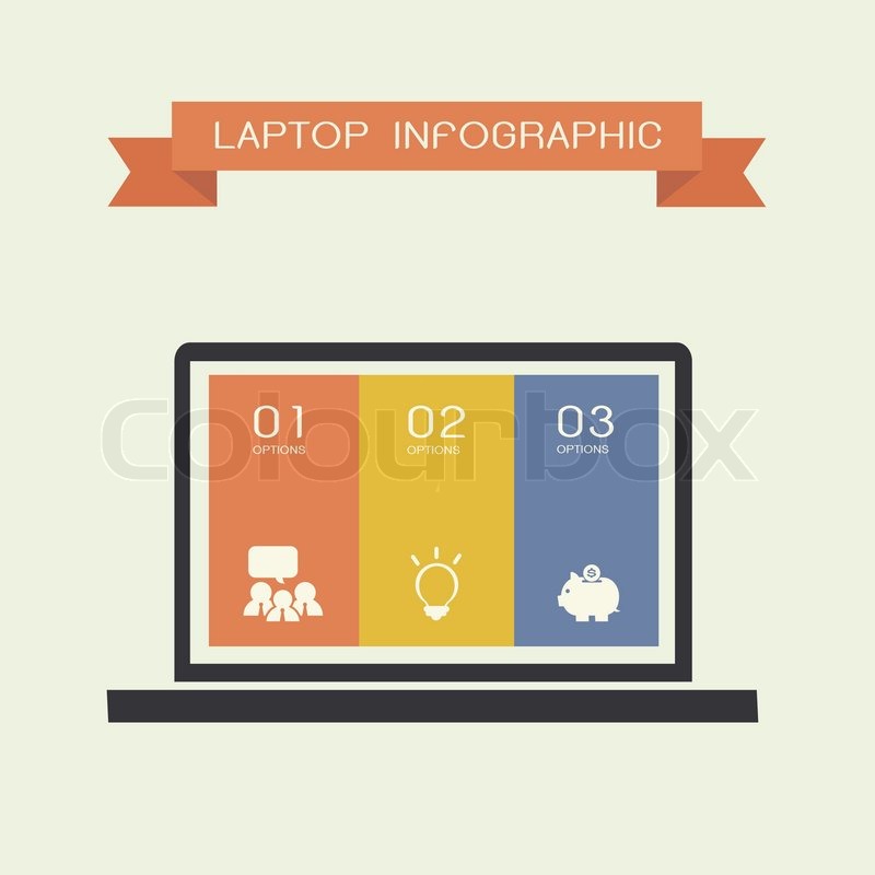 Simply infographic template with ... | Stock vector | Colourbox